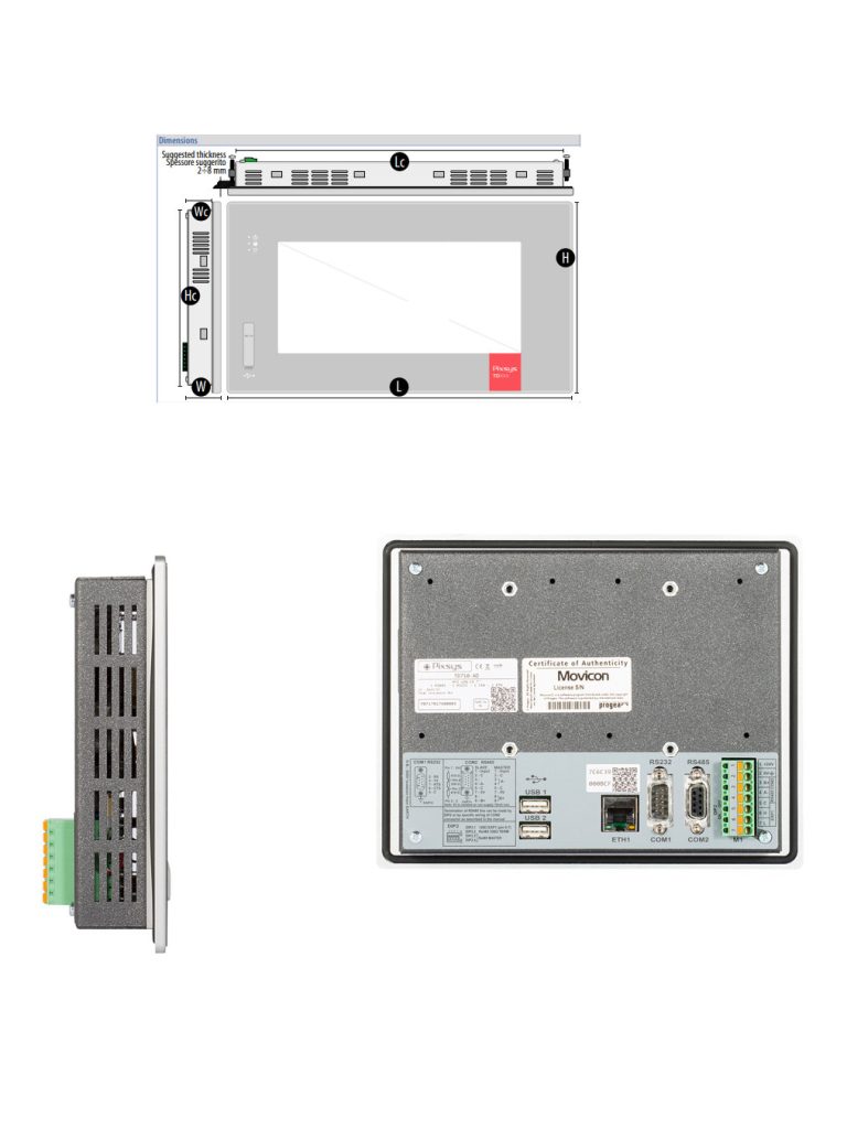 Màn hình HMI TD710 Pixsys kích thước lớn và nhiều chức năng